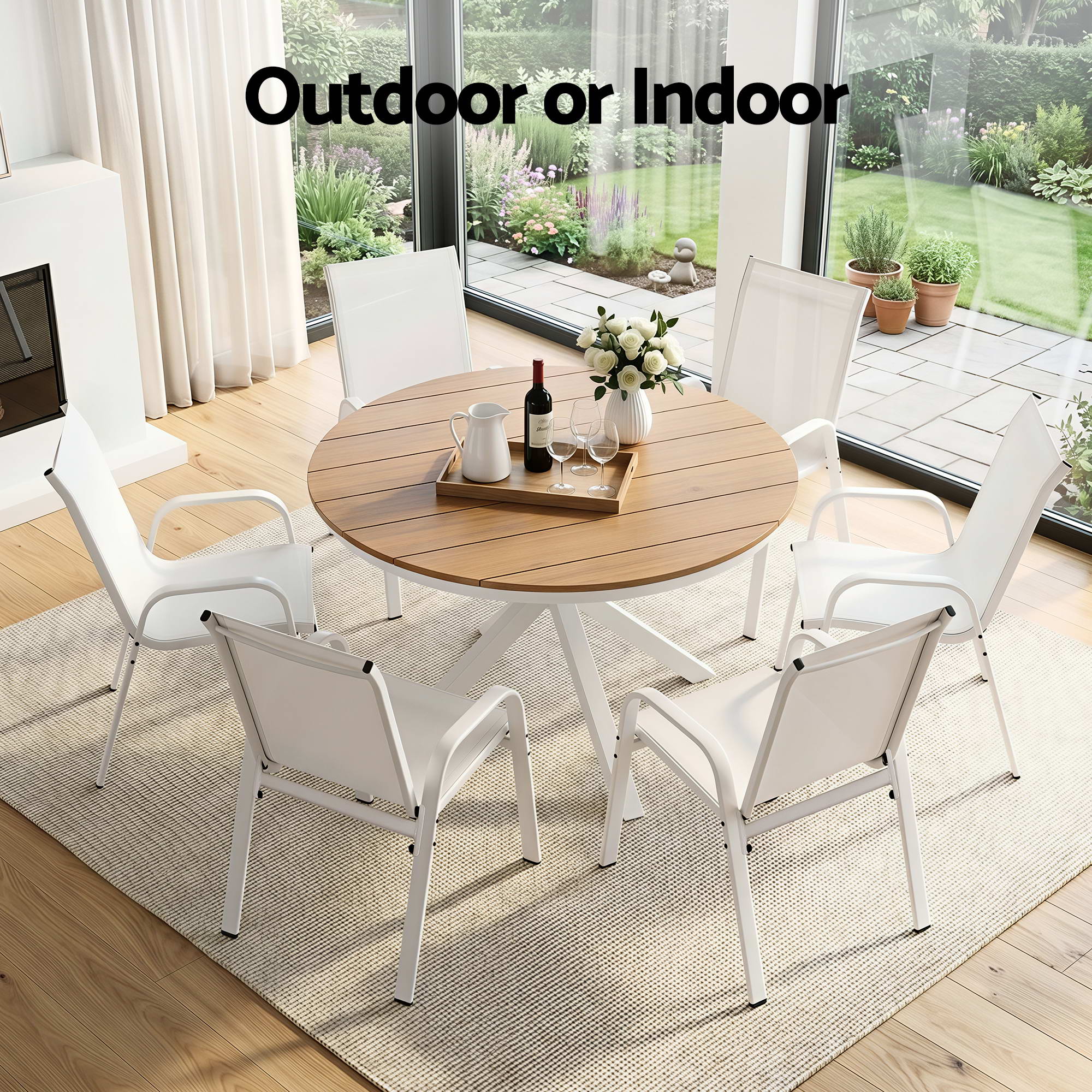 Gardeon 7PCS Outdoor Dining Set Table and Chairs Patio Garden Furnitur