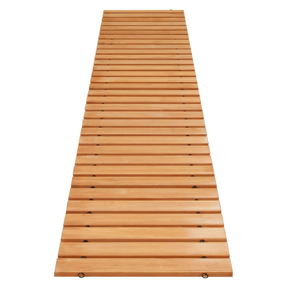 Gardeon 8FT Wooden Garden Pathway Roll-Out Straight Walkway Outdoor Ba